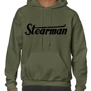 Vintage STEARMAN Logo Hooded Sweatshirt FREE SHIPPING - Etsy