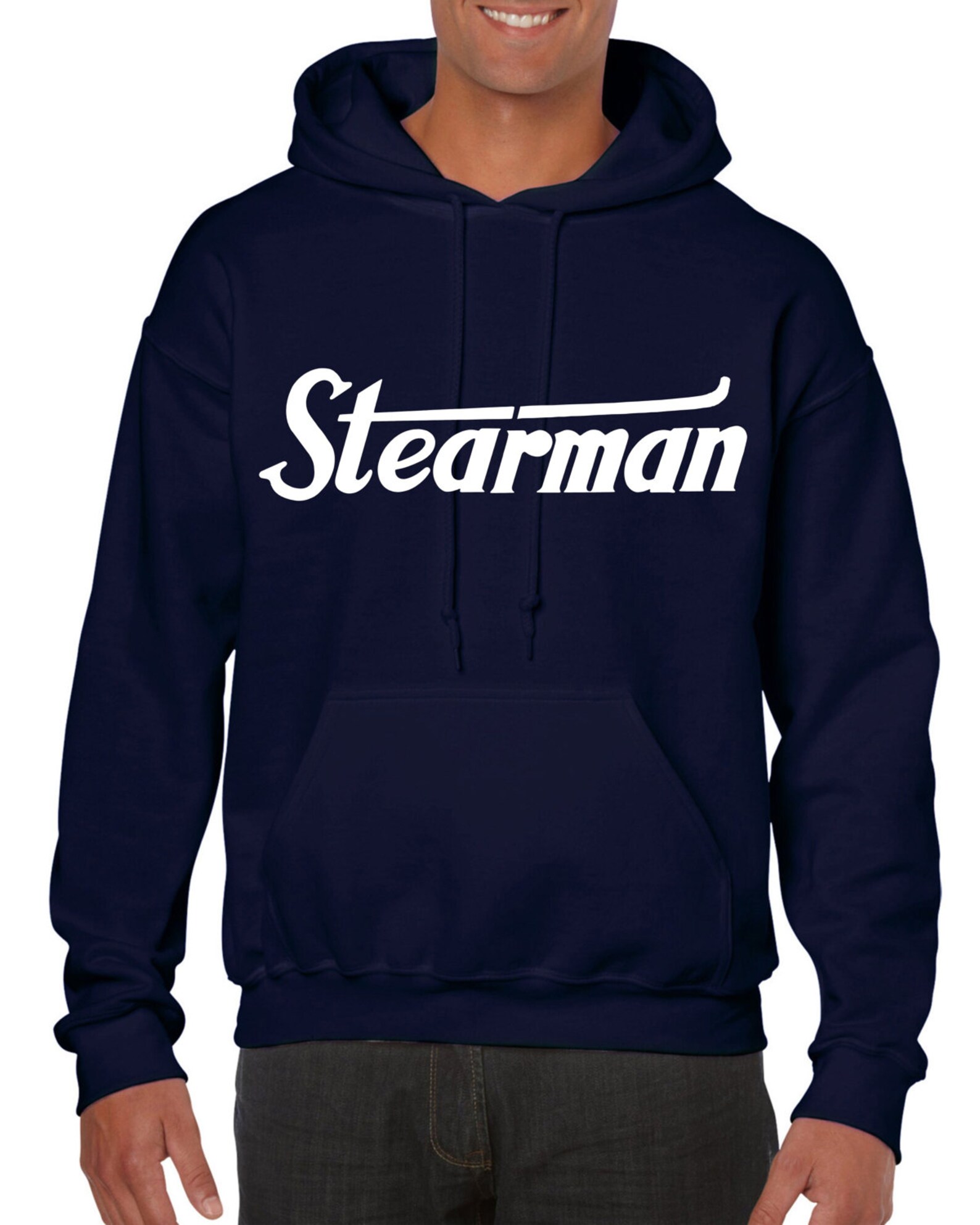 Vintage STEARMAN Logo Hooded Sweatshirt FREE SHIPPING - Etsy