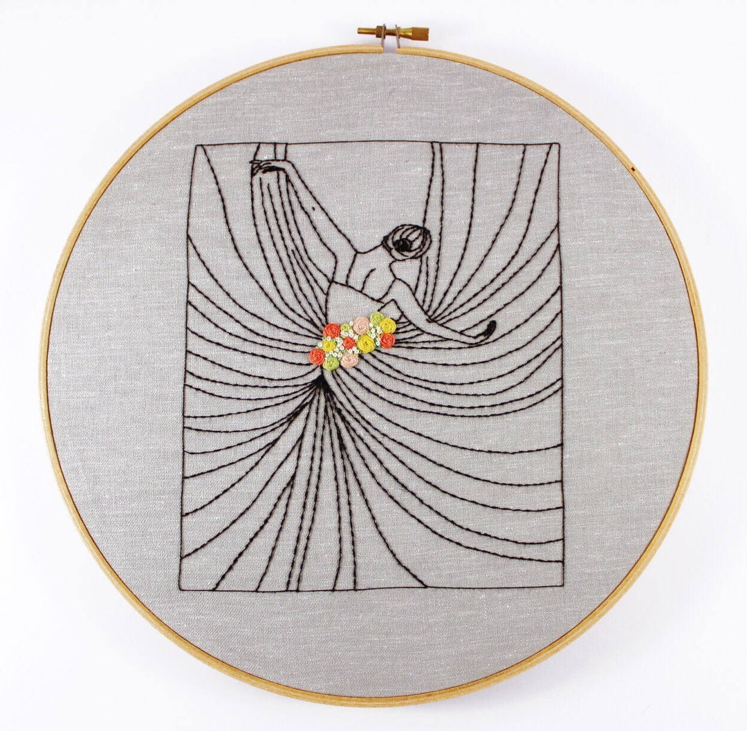Contemporary Hand Embroidery *the Dancer* Pattern Digital Download - Etsy