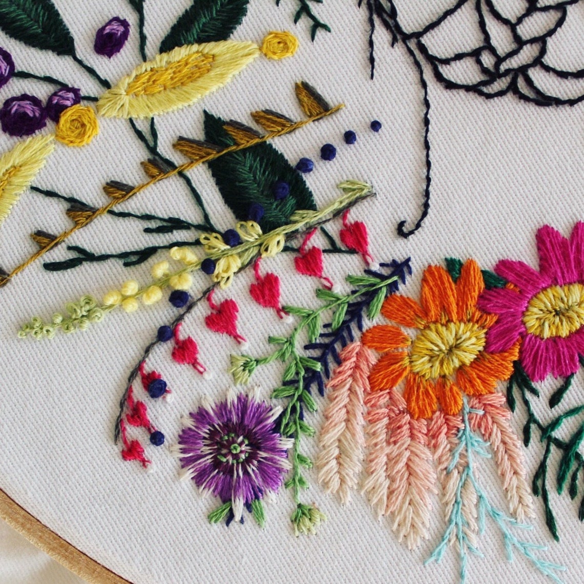 Contemporary Hand Embroidery summer Pattern Digital Download - Etsy Canada
