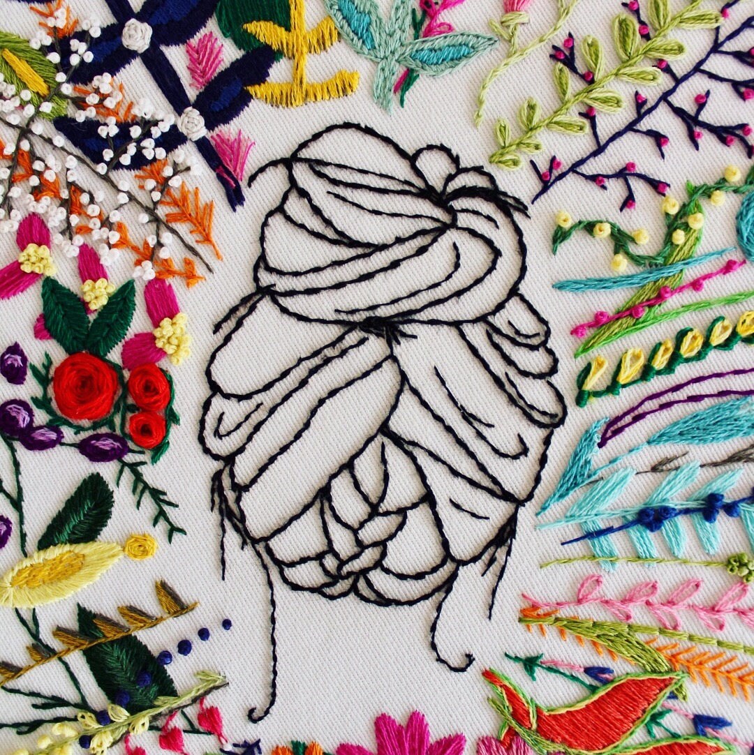 Contemporary Hand Embroidery summer Pattern Digital Download - Etsy