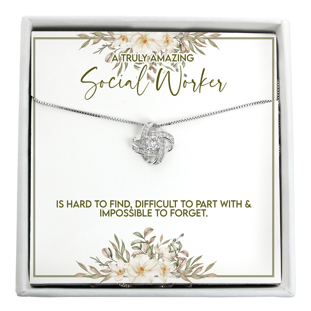 Social Worker Gift; Silver Pendant Necklace for Social Worker ...