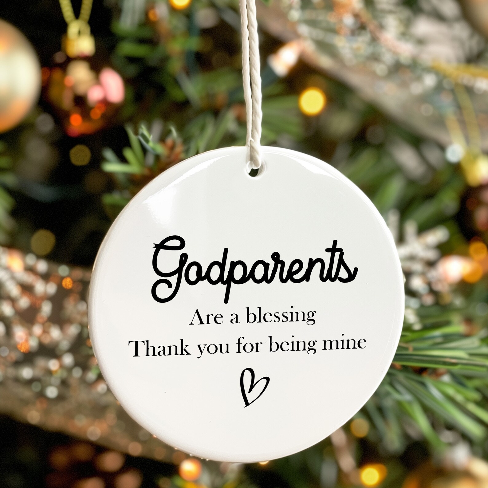 Godparent Ornament: Custom Holiday Keepsake (photo and Text) - Etsy