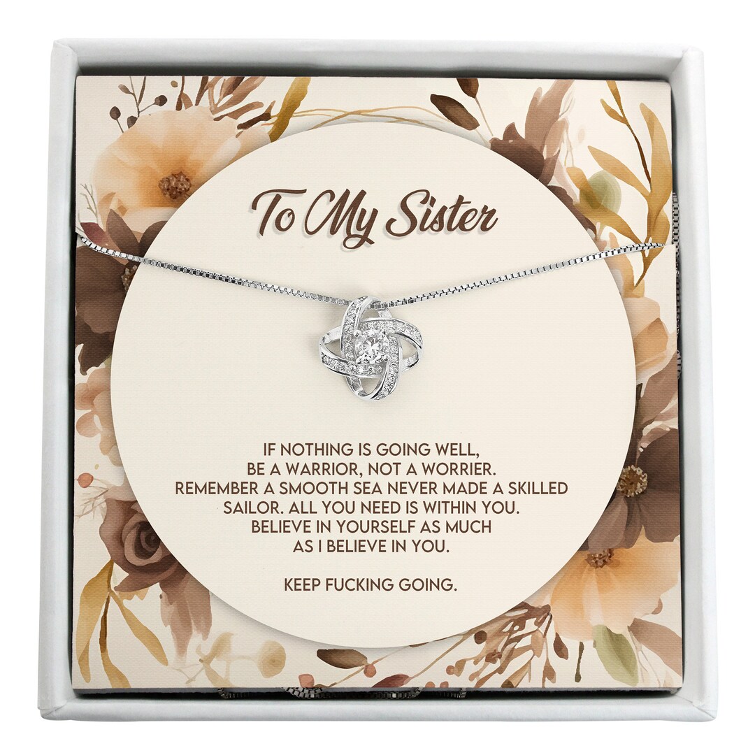Positivity Reminder Necklace: Sterling Silver Knot With Message Card - Etsy