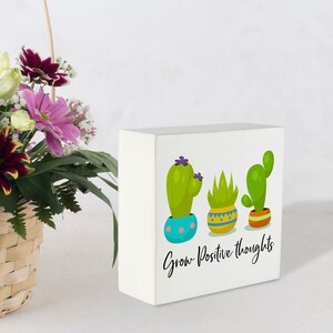 Personalized Pine Wood Decorative Blocks - Positivity & Motivational ...