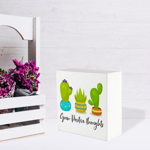 Personalized Pine Wood Decorative Blocks - Positivity & Motivational ...