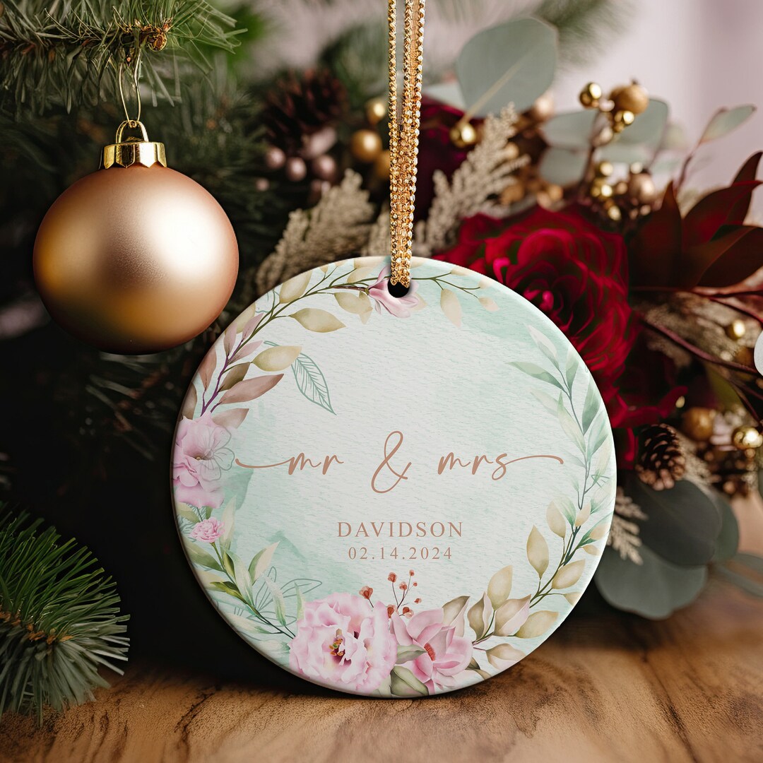 Personalized Ceramic Christmas Ornament - Perfect Wedding Gift for ...