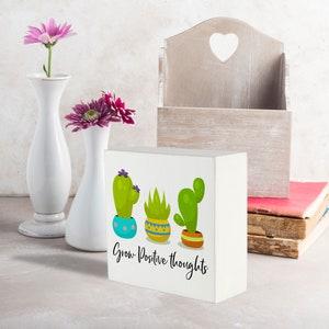 Personalized Pine Wood Decorative Blocks - Positivity & Motivational ...