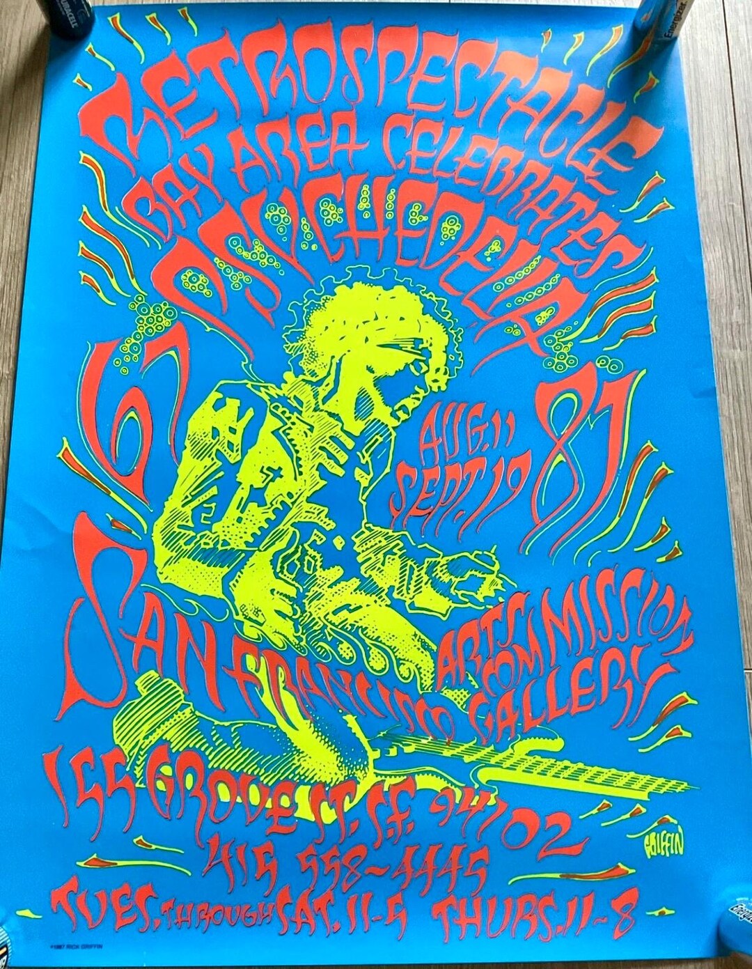 Original 1987 Rick Griffin Retrospectacle Psychedelic Jimi Poster Print ...