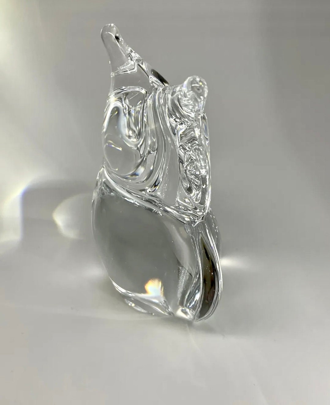 Beautiful Vintage Daum Clear Crystal Owl France - Etsy