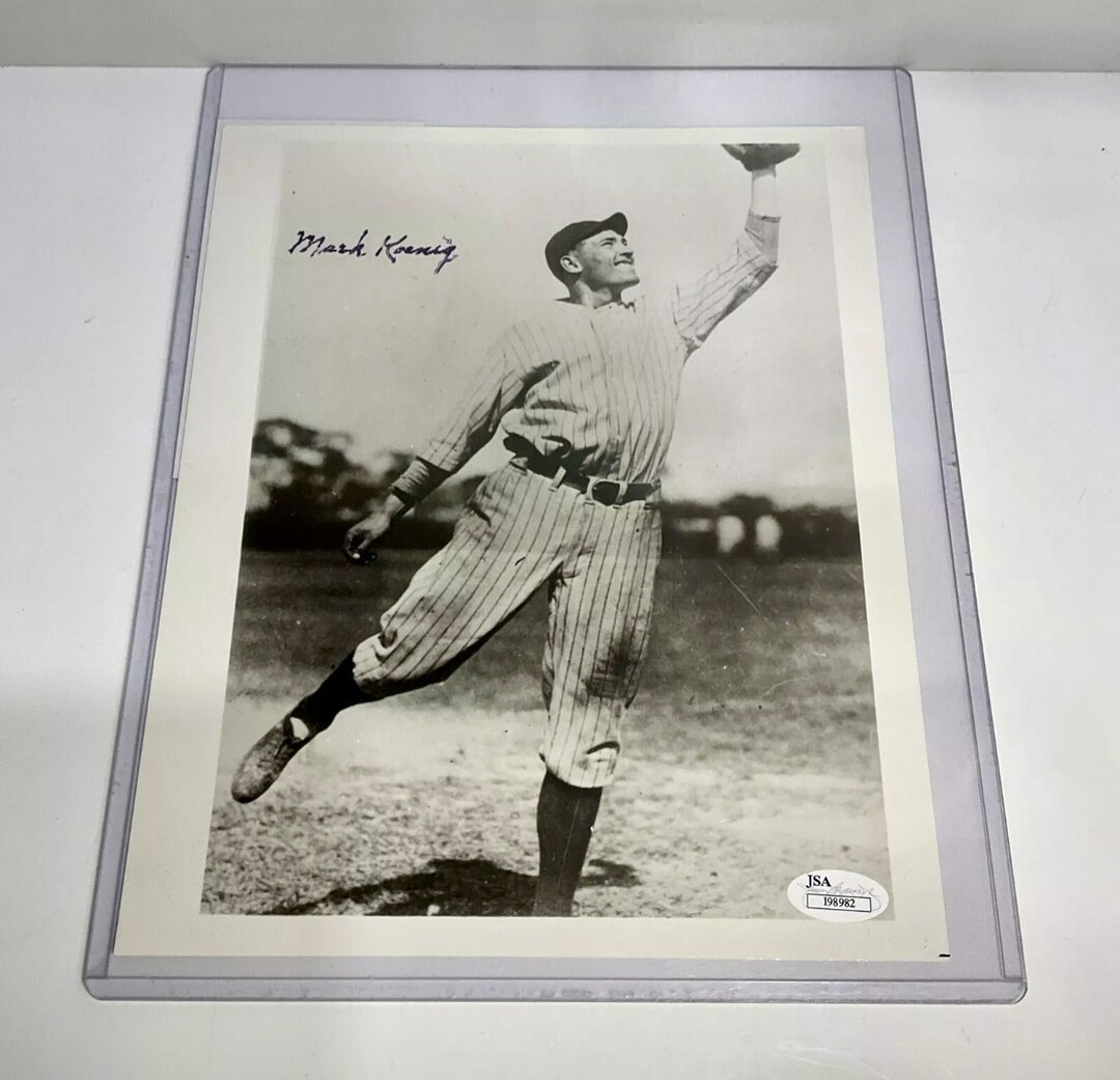 Mark Koenig Autographed Black & White Photo JSA Certificate I 98982 - Etsy