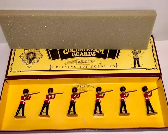 Vintage NOS Britains Toy Metal Soldiers 6 Coldstream Guards #8800 1990 ...