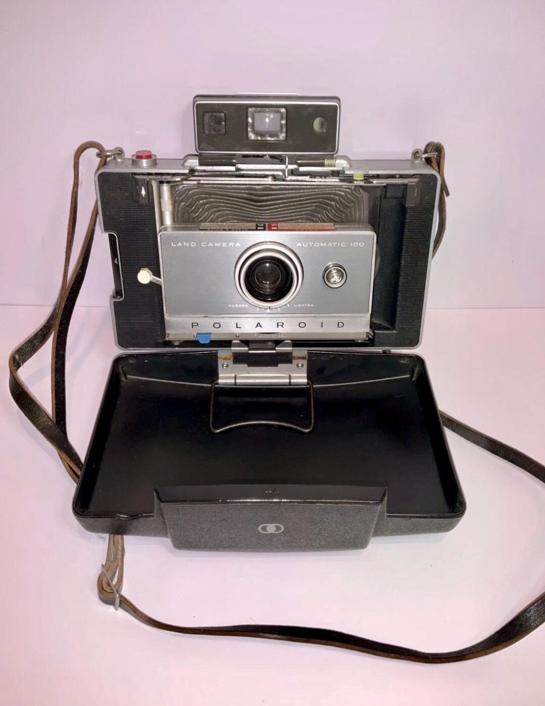 Vintage Polaroid Automatic 100 Land Camera With Case & Strap Pack ...
