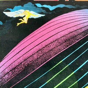 Rare Vintage Led Zeppelin Black Light Poster 1981 943 Flocked ~ Approx ...