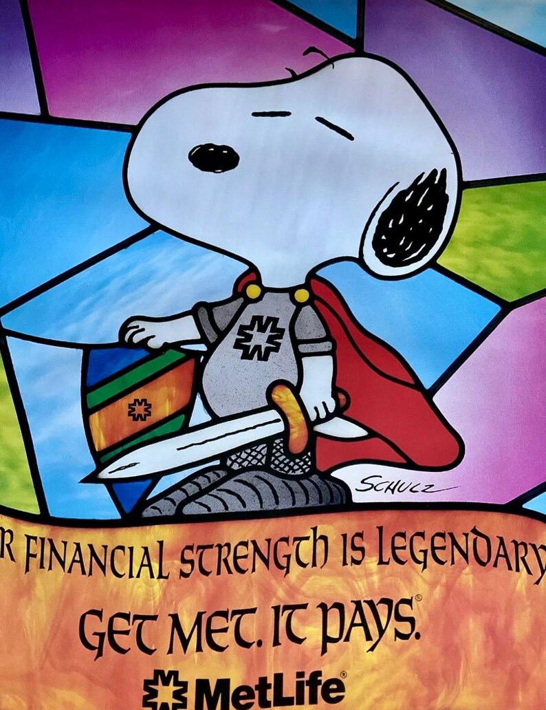 Vintage 1993 Schulz Get MET It Pay Metropolitan Life Print AD - Etsy