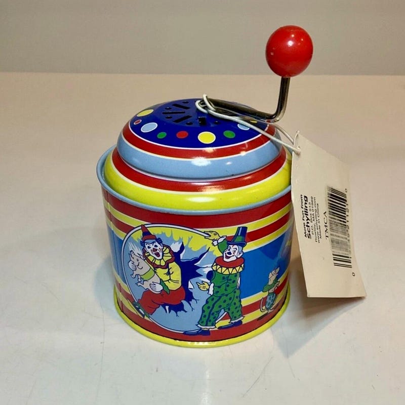 Vintage Wind up Clown Box - Etsy