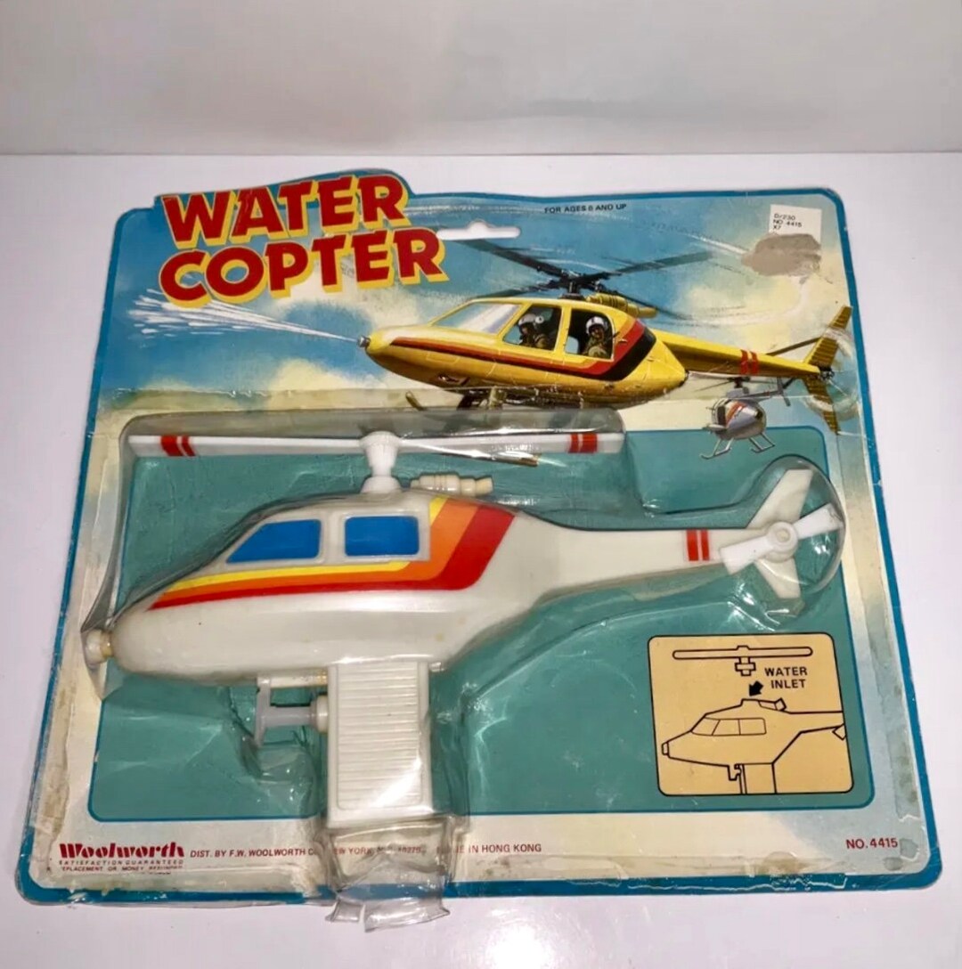 Vintage New Old Stock Woolworth Water Copter Toy Made in Hong Kong 1980 ...
