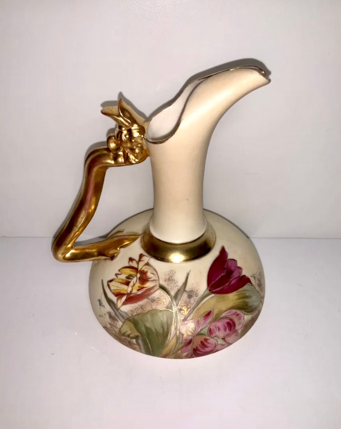 Vintage ROBERT HANKE 6" Tall Porcelain Ewer Pitcher Vase - Etsy
