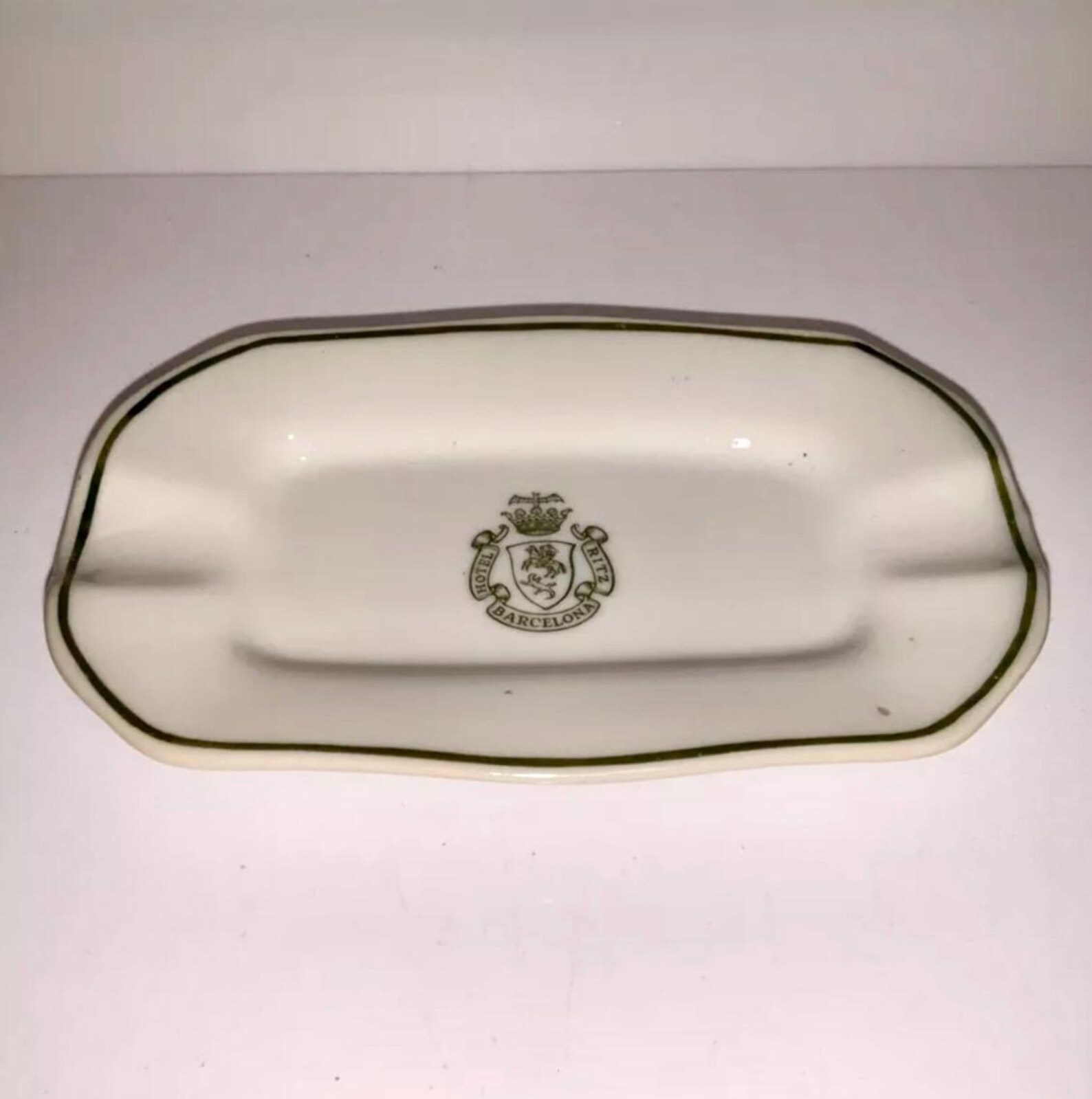 Vintage Rare 1960s Ritz Hotel Barcelona Spain 3000 Porcelain Ashtray ...