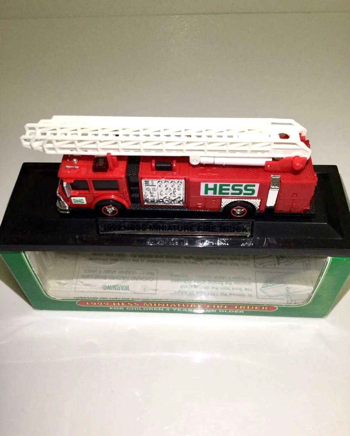 Vintage Hess 1999 Miniature Fire Truck With Extending Ladder and Light ...
