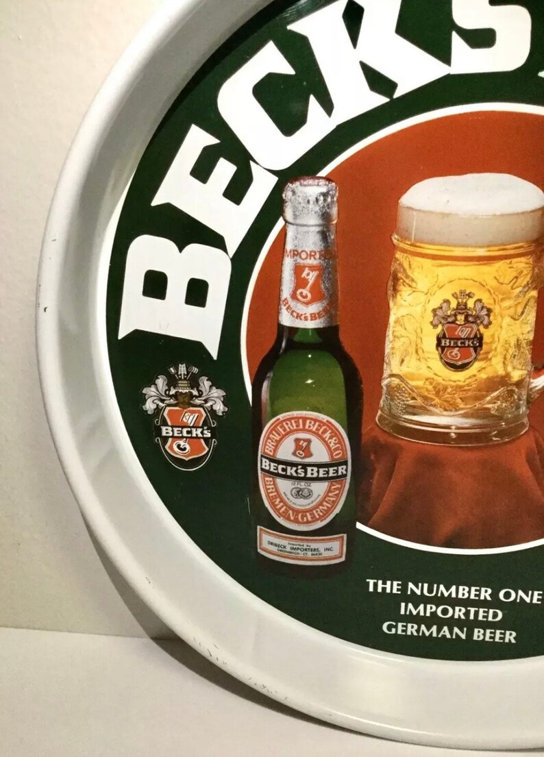 Vintage Becks Bier Beer Serving Tray German 13 Etsy