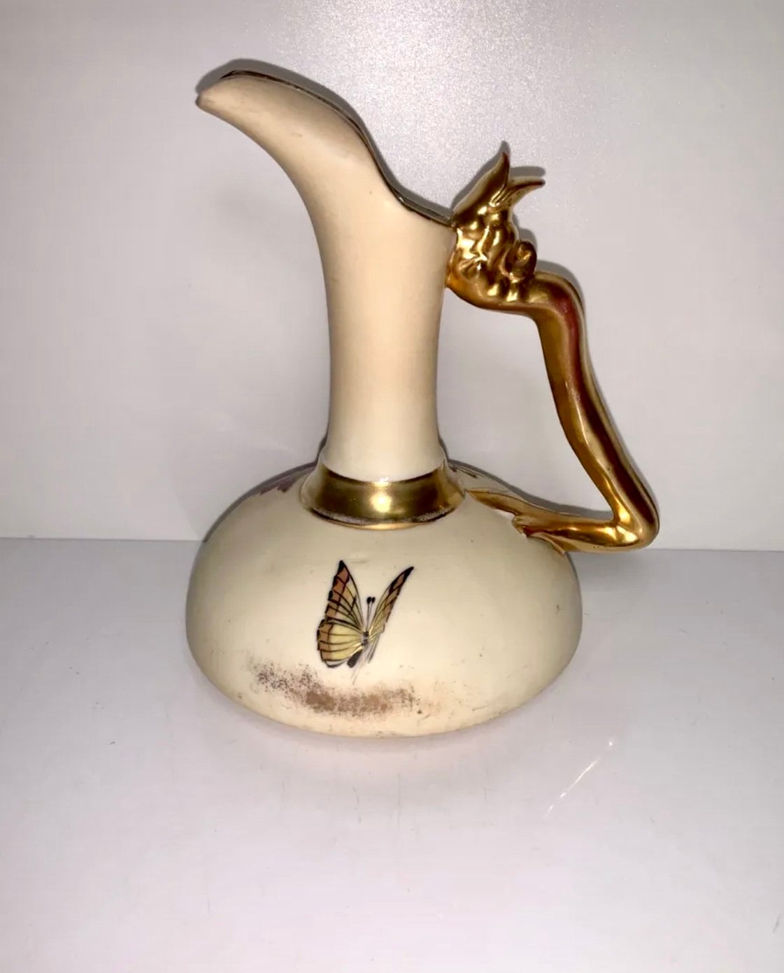 Vintage ROBERT HANKE 6" Tall Porcelain Ewer Pitcher Vase - Etsy