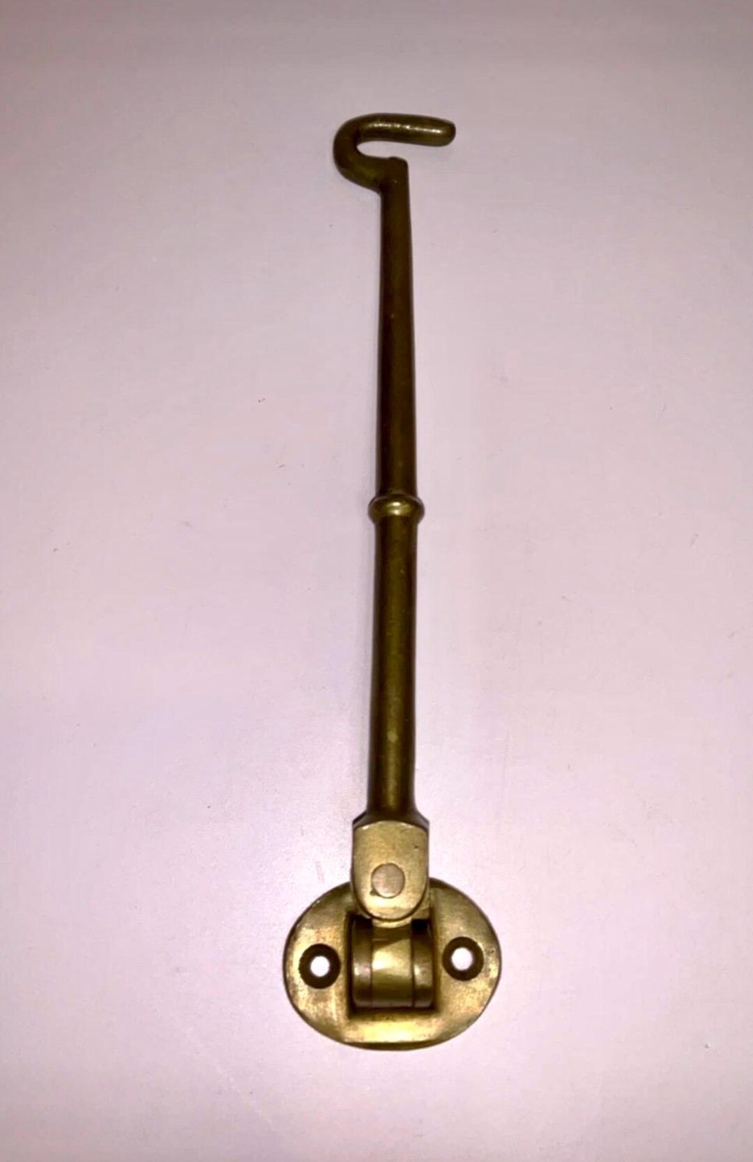 Vintage Solid Brass Window Stay / Holder Arm – Swivel Base Hook Latch ...