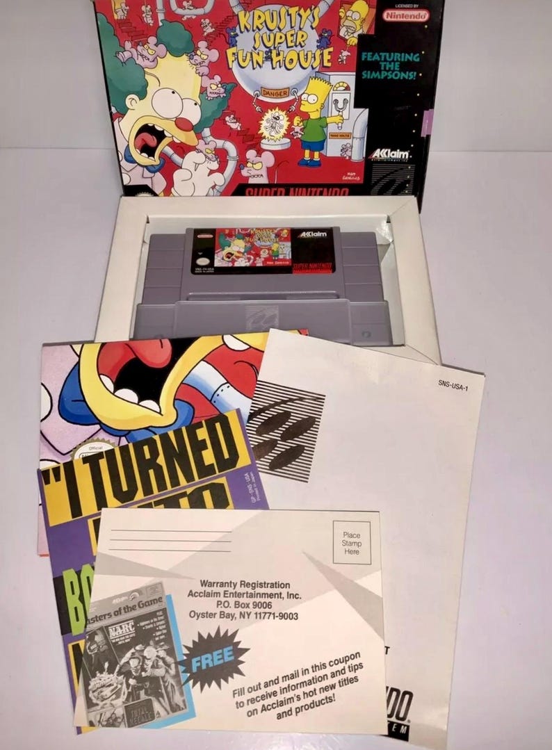 Krusty's Super Fun House (super Nintendo Entertainment System, 1992 ...
