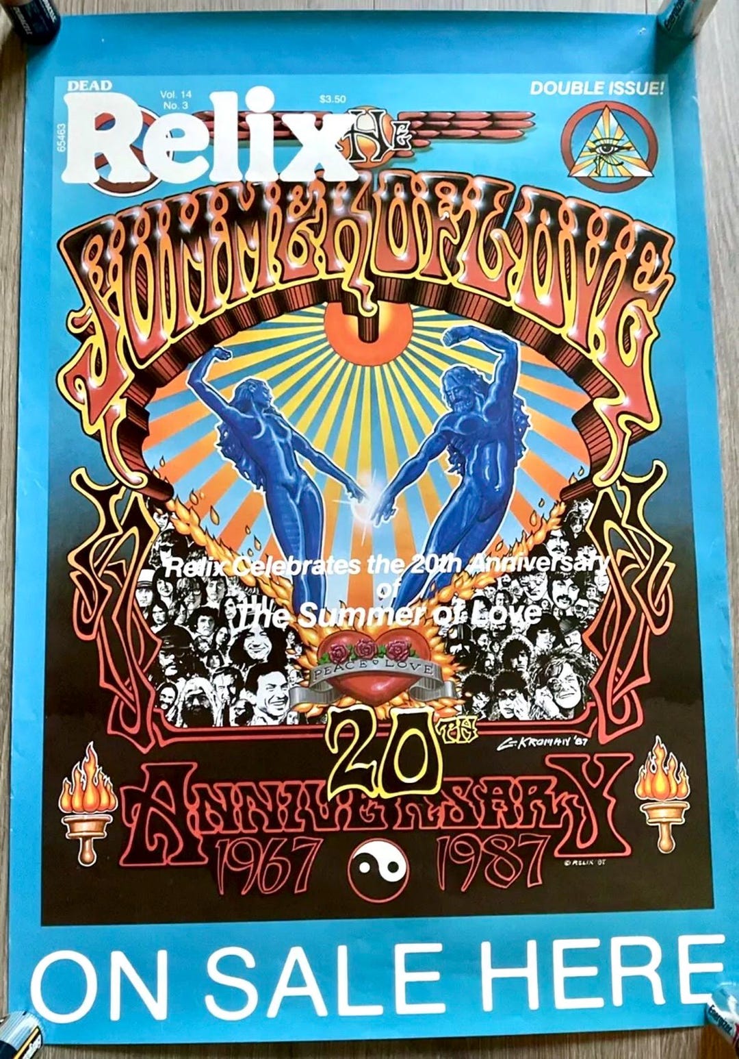 The Summer of Love 20th Anniversary Poster Relix Magazine Gary Kroman ...