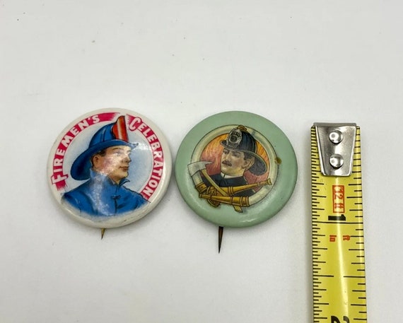 Vintage FIREMAN’S Celebration Advertising Pins - Gem
