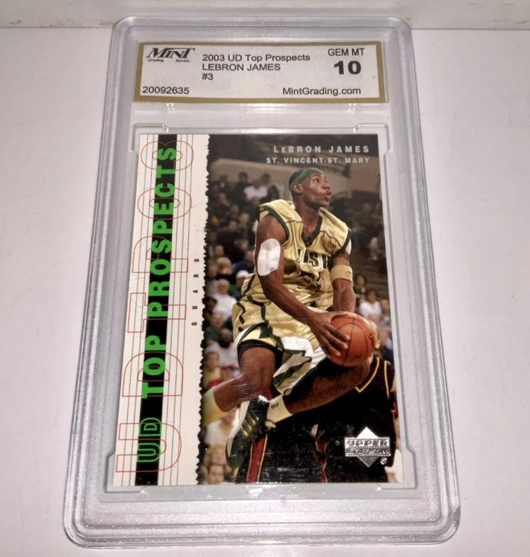 Mint Grading Service 2003 UD Top Prospects Lebron James #3 10 - Etsy