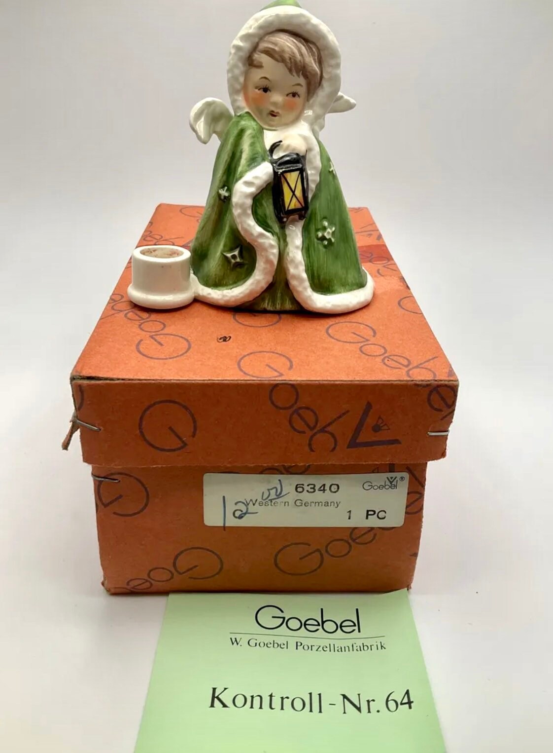 Vintage Goebel Robson 1958 Angel With Lantern Candle Holder #42 412 09 ...