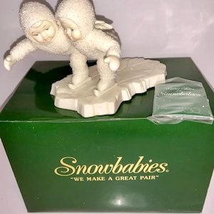 NOS Dept. 56 Snowbabies - We Make A Great Pair 6843-8 Ice Skating ...