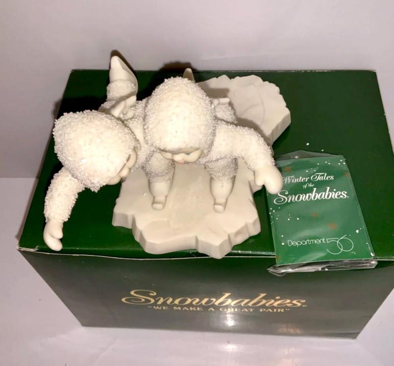NOS Dept. 56 Snowbabies - We Make A Great Pair 6843-8 Ice Skating ...