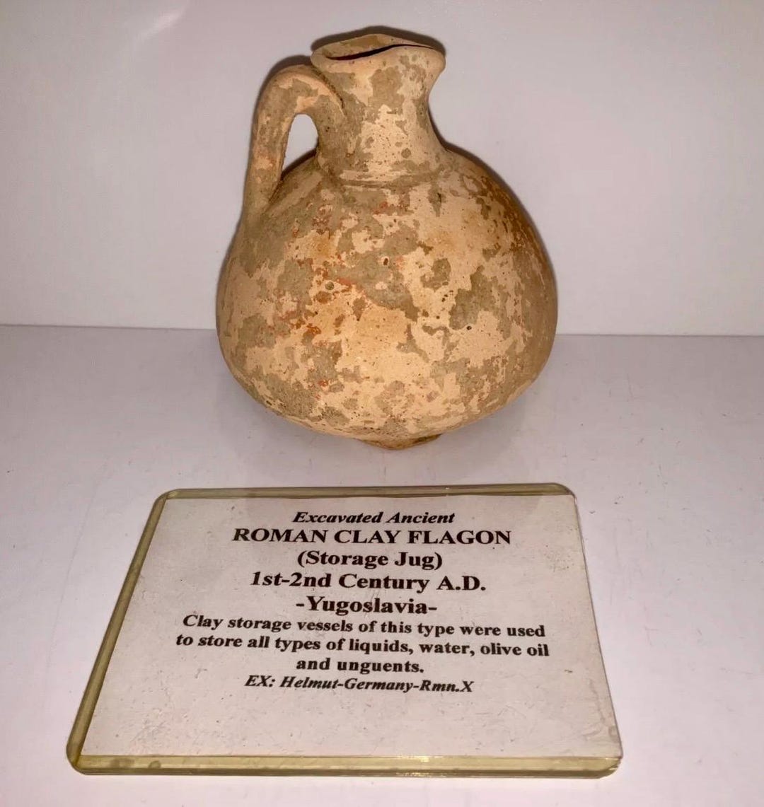 Excavated Ancient Roman Clay Flagon Storage Jug 1st-2nd Century A.D. 4 ...