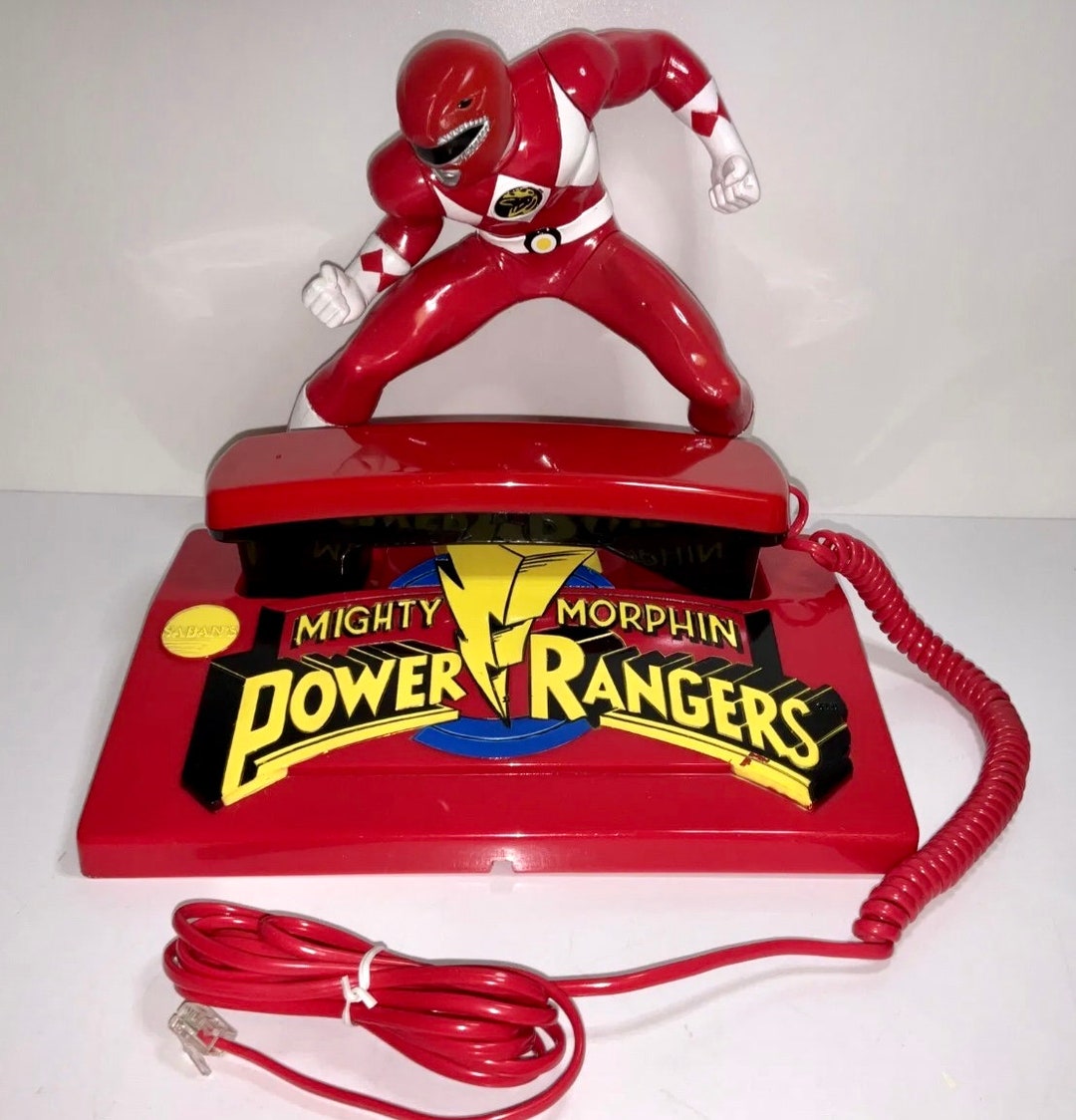 Vintage Mighty Morphin Power Rangers Phone Saban Landline 1994 - Etsy