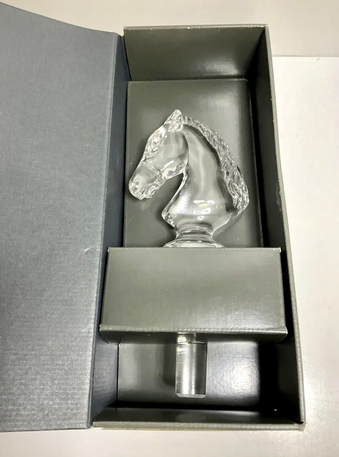 VILLEROY & BOCH Crystal Set-3 Obelisk Trapeze Horse CRYSTAL Wine Bottle ...