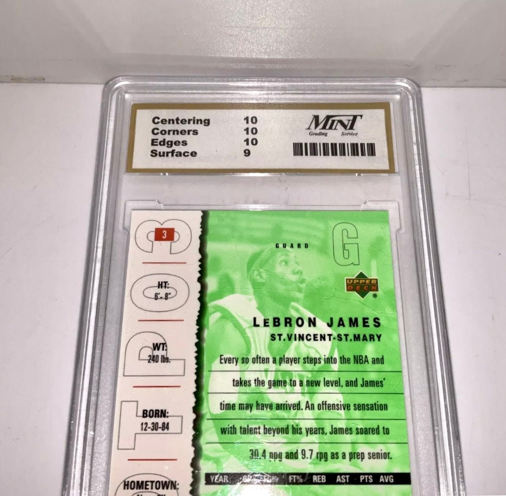 Mint Grading Service 2003 UD Top Prospects Lebron James #3 10 - Etsy
