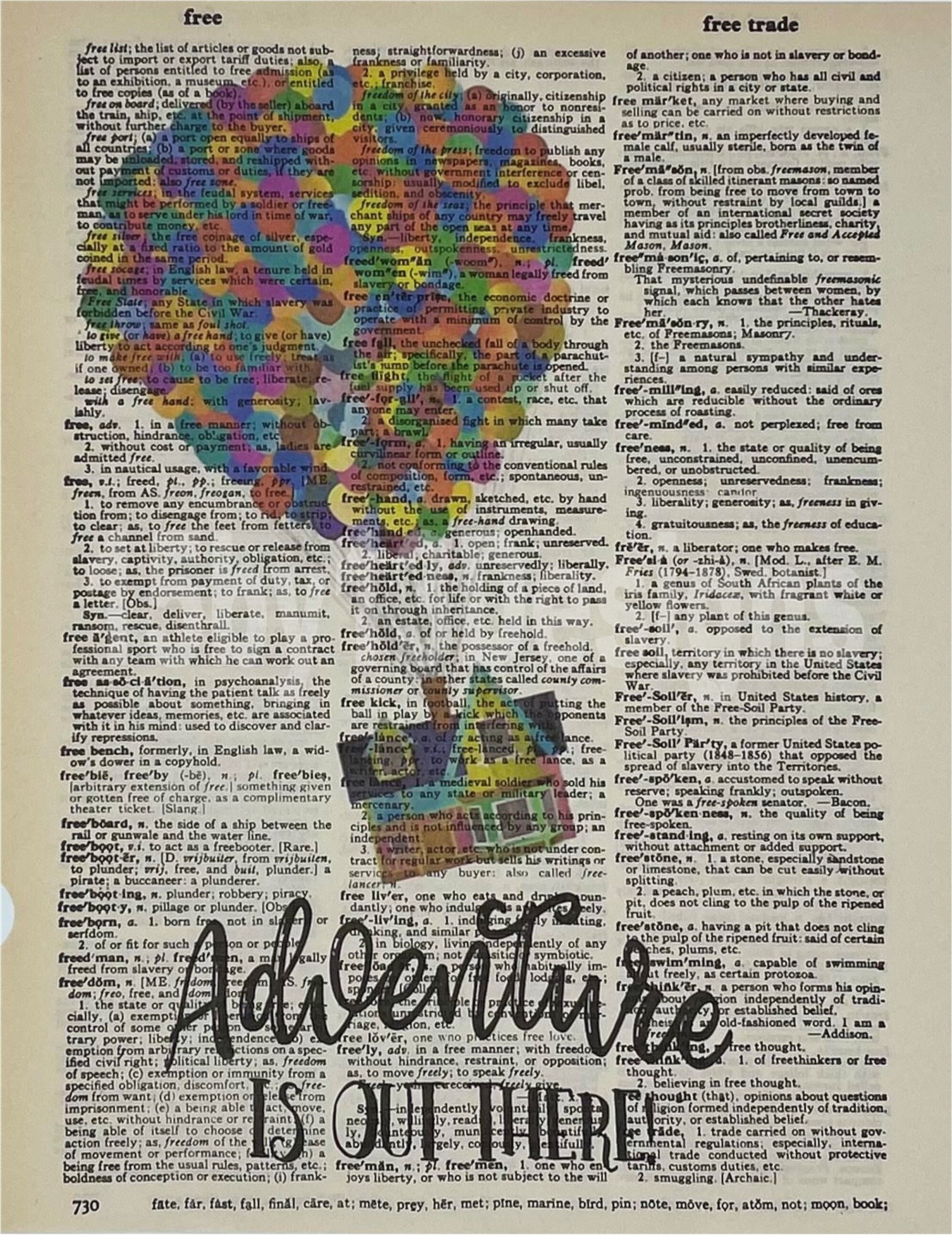 Adventure is Out There Dictionary Page Print Carl and - Etsy