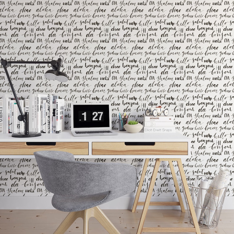 Hello Wallpaper Hand Lettering Wallpaper Writing Wallpaper - Etsy