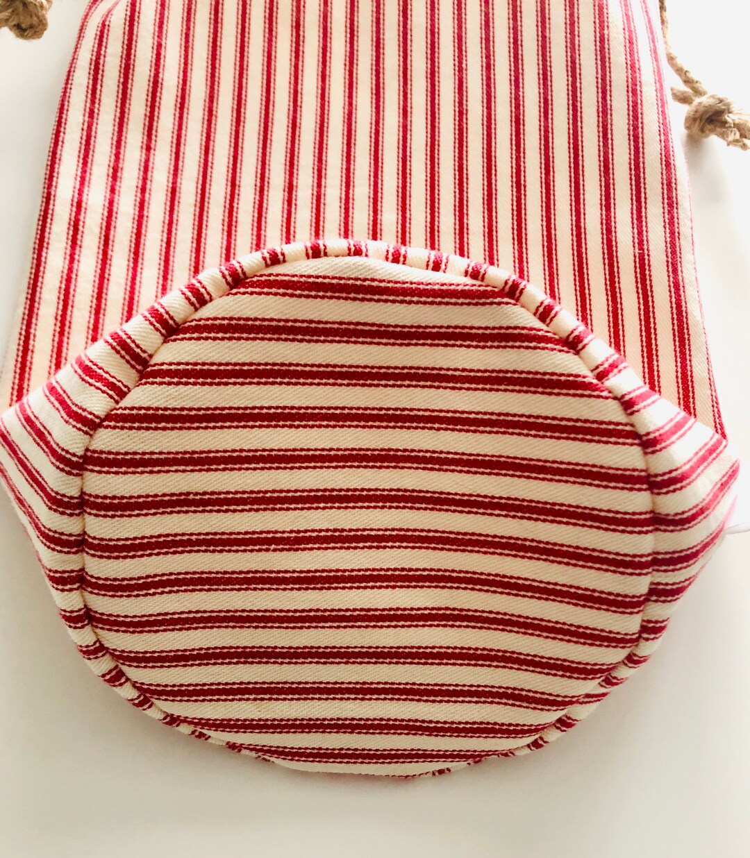 Bagel & Bun Bag, Ticking Stripes, Round Bottom, Lined, Reusable - Etsy