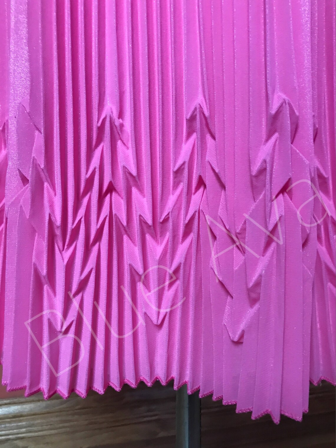 Pleated Maxi Skirt, Half Chevron Pleat/ Plisado Medio Chevron/ Falda ...