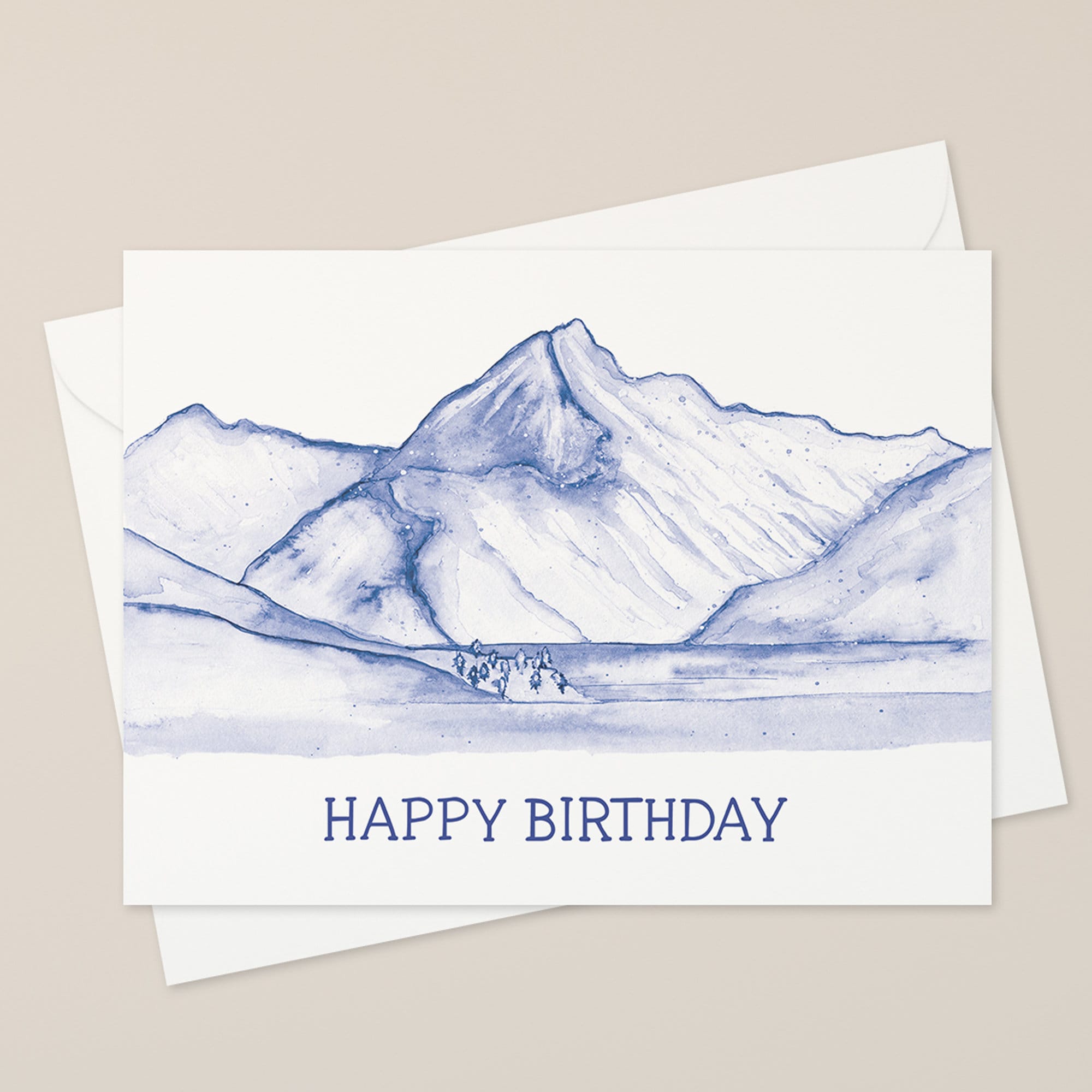 Printable Mountain Happy Birthday Card, Printable Greeting Card, Happy ...