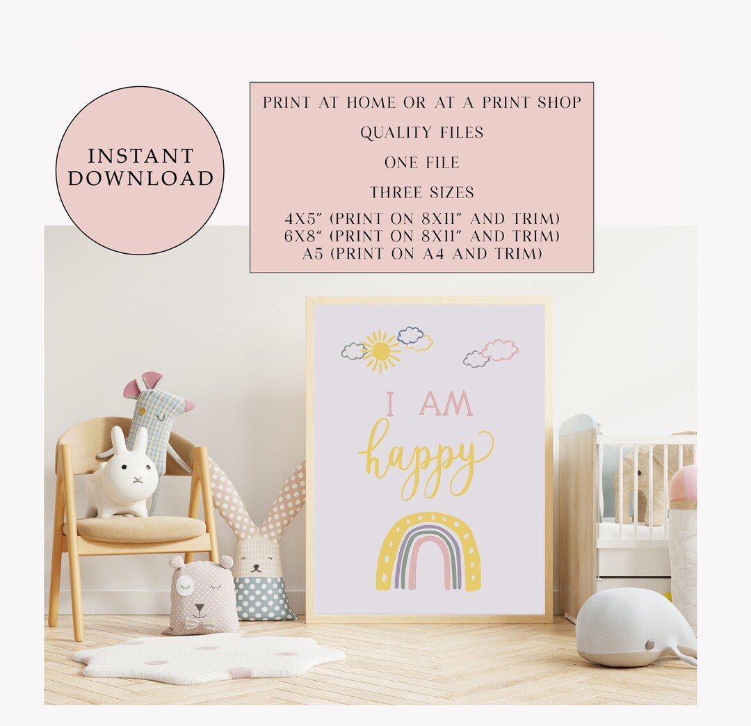 Printable Kids Wall Art, Kids Room Wall Art, Kids Positive Poster ...