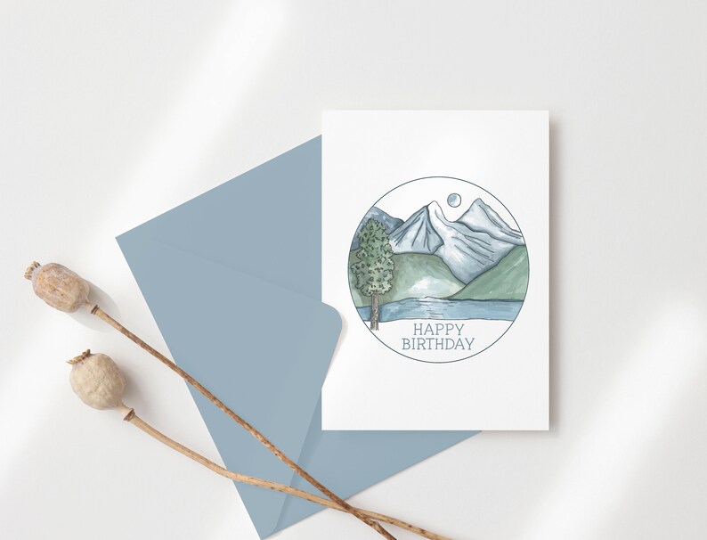 Printable Adventure Happy Birthday Card, Instant Greeting Card, Digital ...