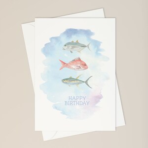 Printable Fish Happy Birthday Card, Printable Greeting Card, Happy ...
