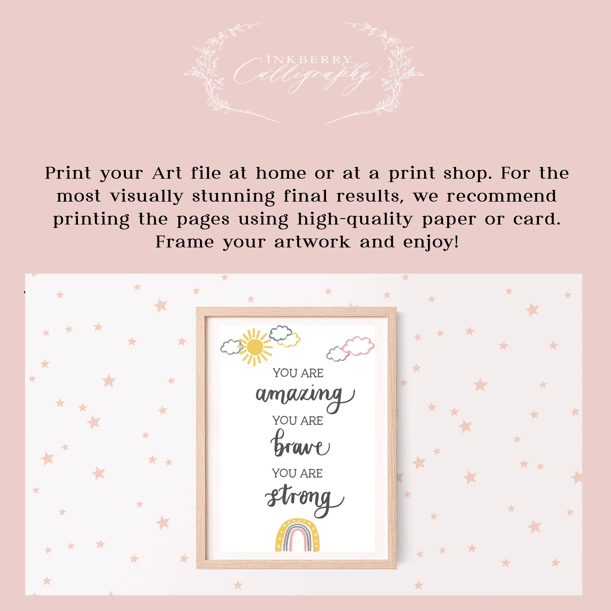 You Are Amazing Kids Room Decor, Positive Affirmations (digital ...