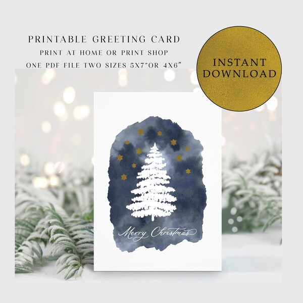 Christmas Star Card - Etsy