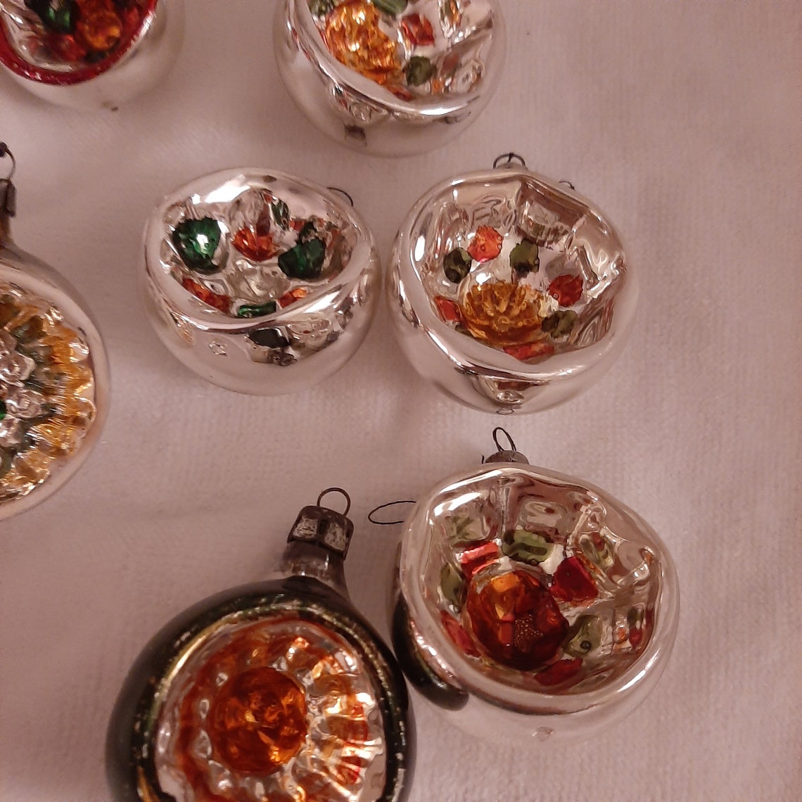 Vintage Mercury Glass Ornaments - Etsy