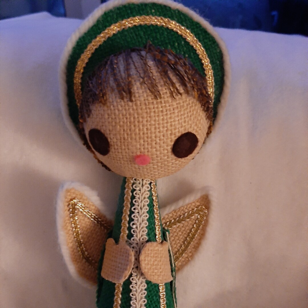 MCM Burlap Angel Tree Topper - Etsy